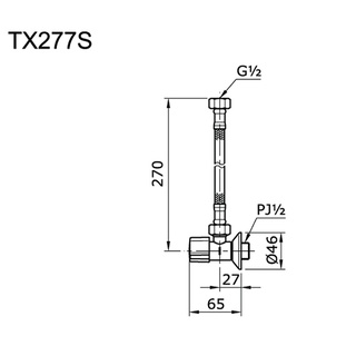 Toto - Stop Valve TOTO TX277S Stop Valve With Heavy Duty Flexible Hose ...