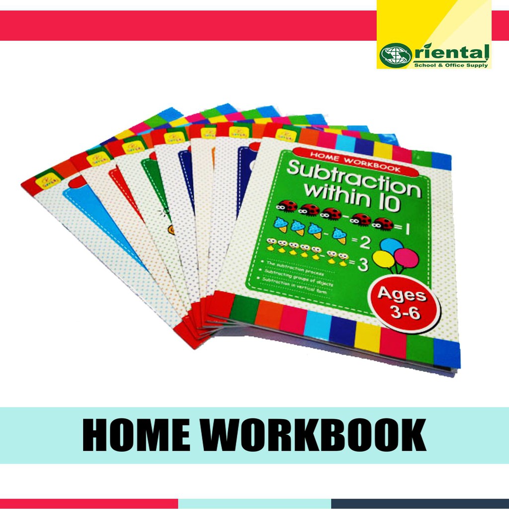 Home Workbook for your Kids - Counting Numbers, Reading Letters, Math ...