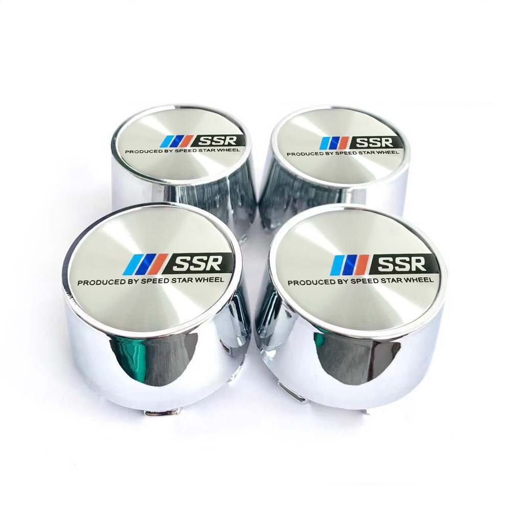 HOSHER 4pc 64mm SSR Black blue red logo Sticker Car Modified Wheel ...