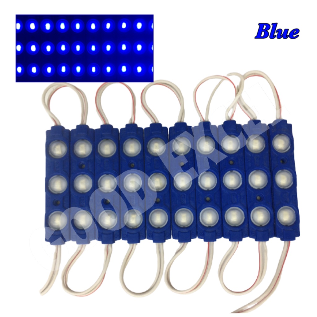 COS 1pc Motorcycle/Car 3LED Module LED Light 12V Blue (5390) | Shopee ...