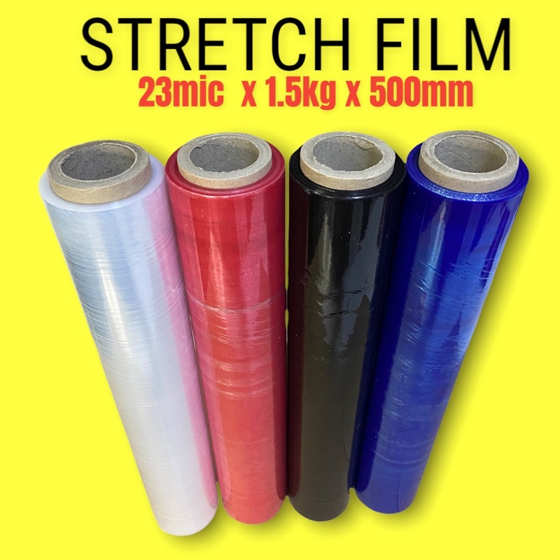 Stretch Film /JACK Wrap Colored (Red,Blue,Black,Clear)Sold per Roll ...