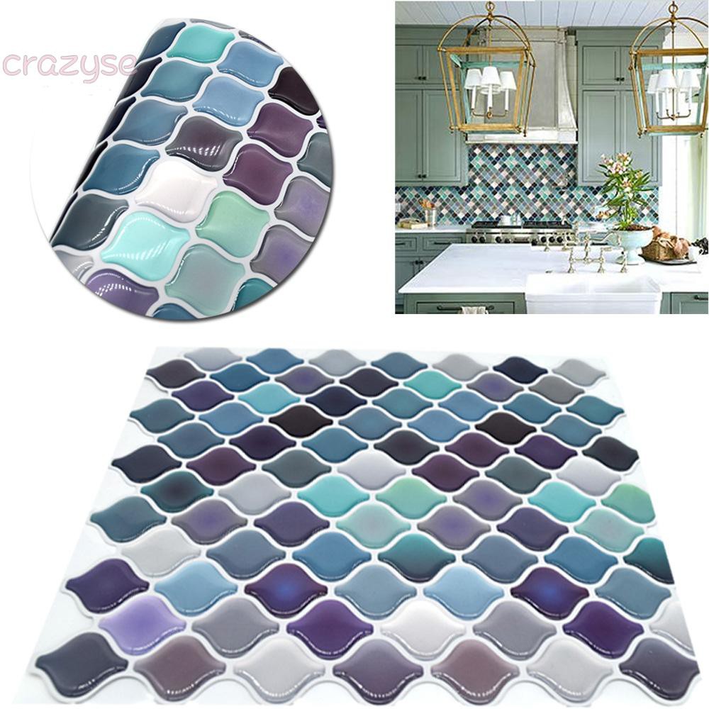 Tile Sticker Decal Self Adhesive Background DIY Mosaic Vinyl Backdrop ...
