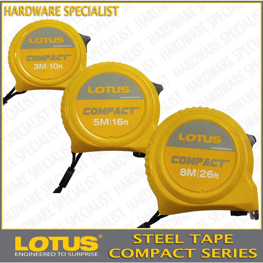 Lotus Steel Measuring Tape Compact Series Original Authentic | Shopee ...