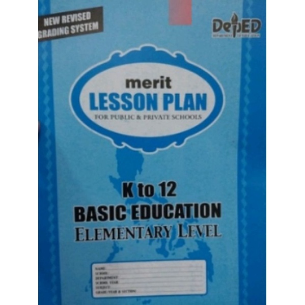 Lesson Plan K to 12 Basic Education Elementary Level | Shopee Philippines