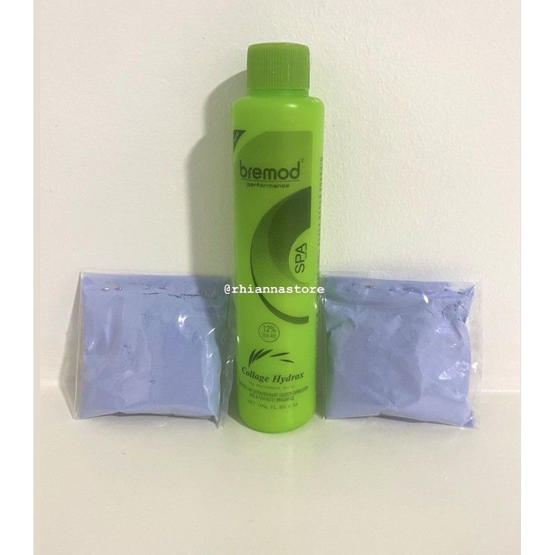 Bremod Hair Bleaching Powder Set (bleach with oxidizing cream) | Shopee ...
