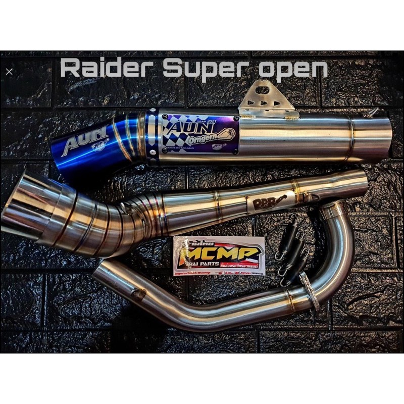 Aun super open pipe Raider 150 carb type | Shopee Philippines