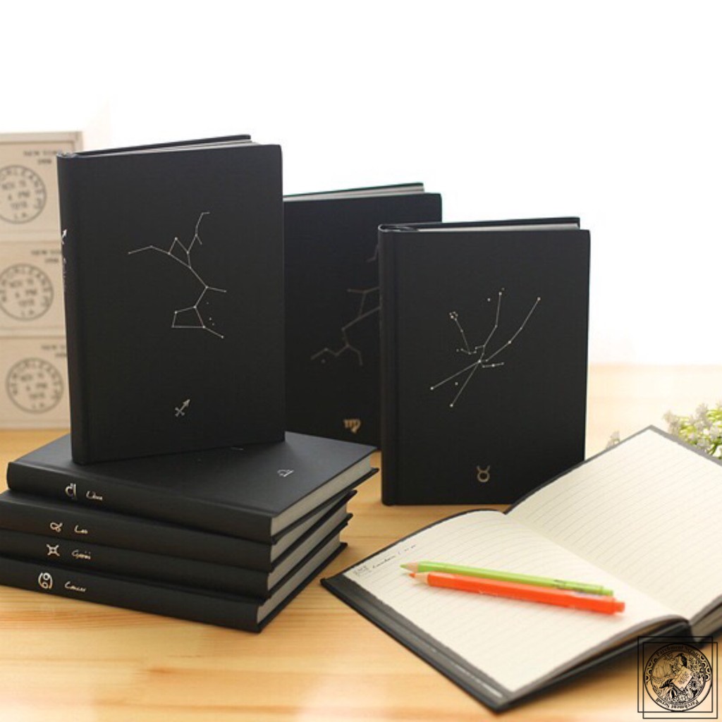 Parchment Scroll Constellations Cute Tactile leather Hardcover Vintage ...