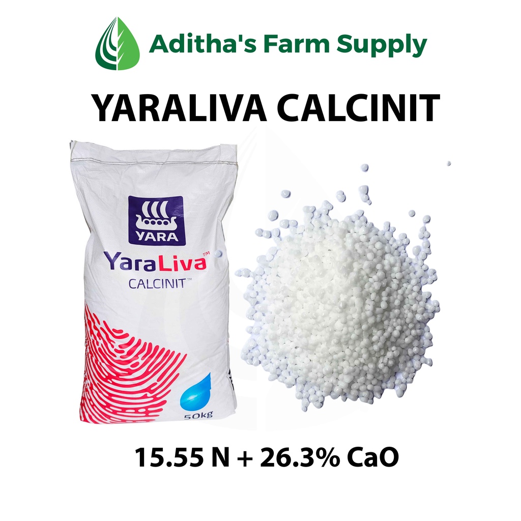 Yara Liva Calcinit 15.5% N + 26.3% CaO (Calcium Nitrate) 200grams/1kg ...
