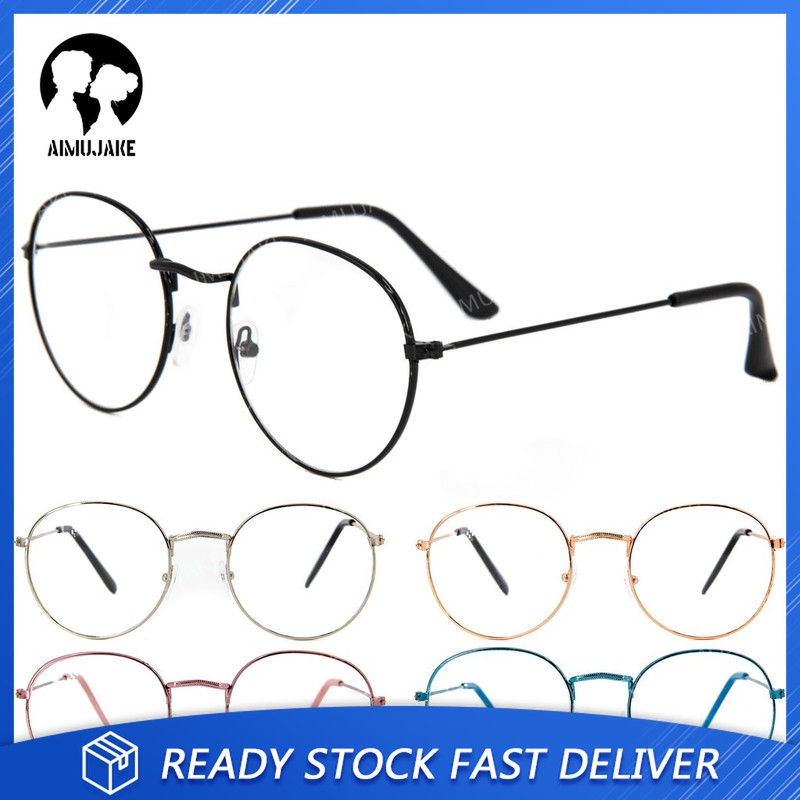 Blue-Cut Computer Glasses Round Metal Eyewear (3447 Blue)