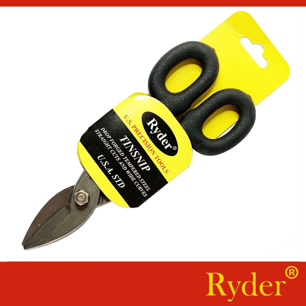 RYDER Tools Tin Snip (8", 10", 12") Scissors for Cutting Metal and ...
