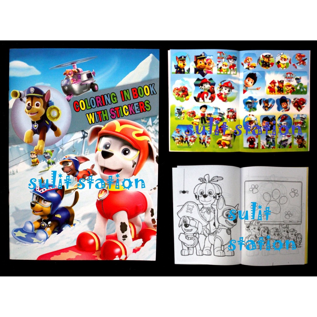 12pcs POLICE DOG STICKER COLORING BOOK BOOKLET THEMED PARTY FAVORS ...