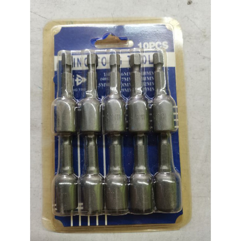 10pcs Tex Screw Adaptor / Nut Setter ( 8mm ) | Shopee Philippines