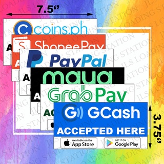 BUSINESS SIGNAGES GCASH MAYA PAYPAL (LAMINATED/PVC) SIGNAGE | Shopee ...