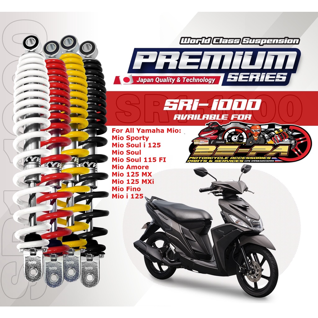 KYB 318mm Rear Shock For All Mio/Beat/Click/Skydrive/Rusi Gala (SR1 ...