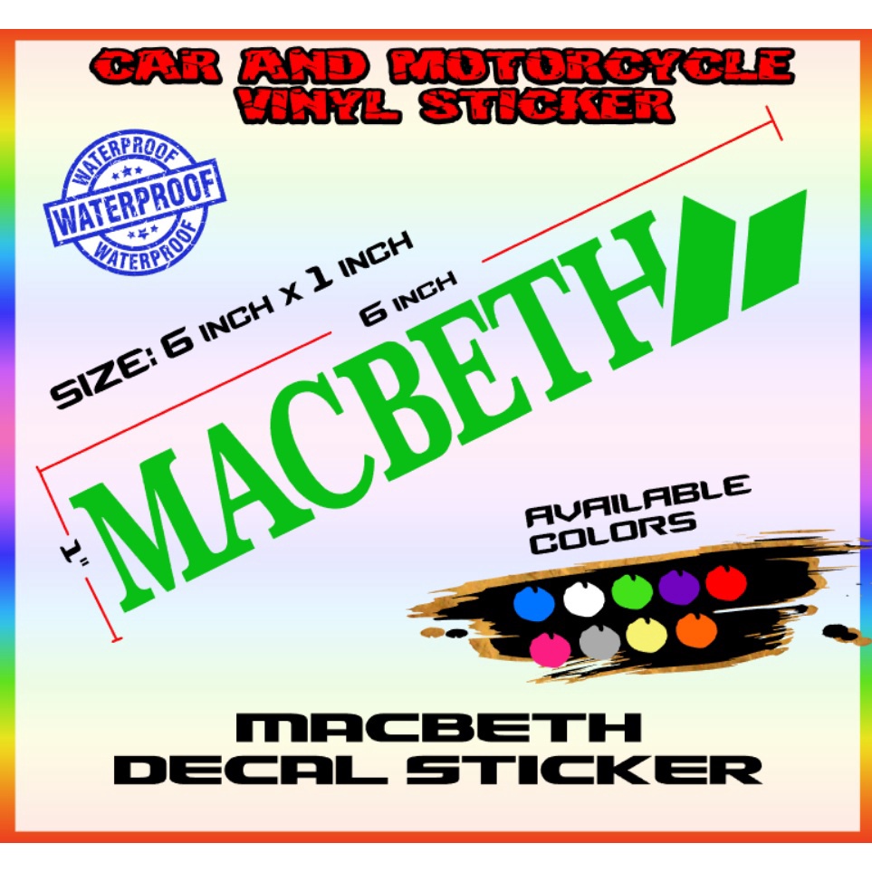 Macbeth sticker decals - PFL Store