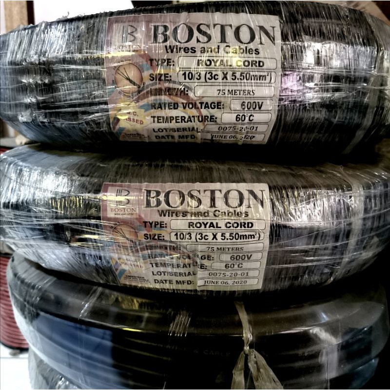10/3C Boston Royal Cord 3 Cores Insulated Wire 5.50mm | Shopee Philippines