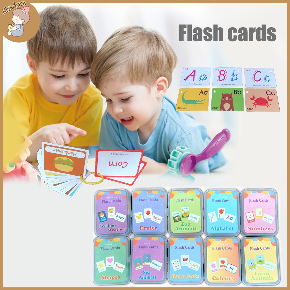 Kissdora Kid toys flashcards educational Preschool alphabet flash cards ...