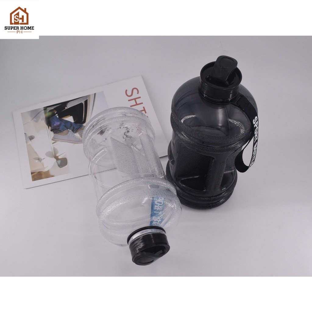 Large Water Bottle Capacity Sports Fitness Ton Bucket Space Cup Portable Tumbler 2200ml | Shopee ...