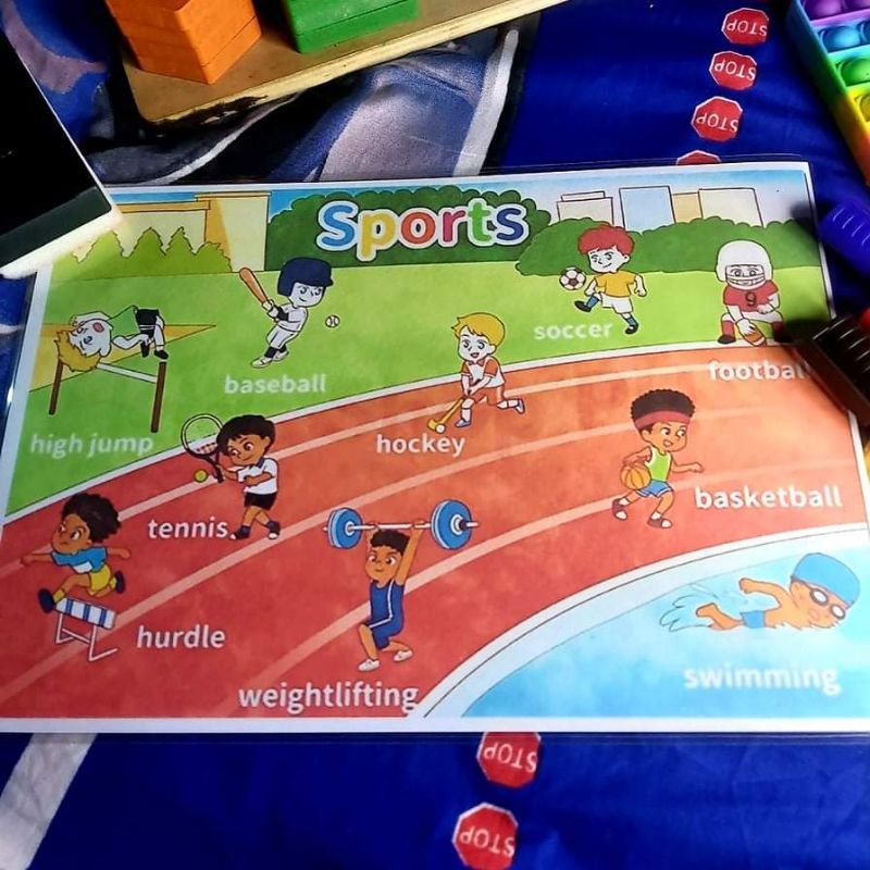 Different Sports Chart LAMINATED | Shopee Philippines