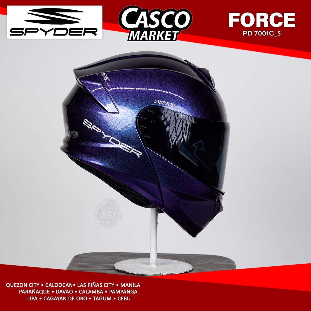 SPYDER FORCE PD MODULAR DUAL VISOR MOTORCYCLE HELMET | Shopee Philippines