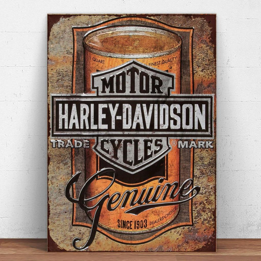 Harley Davidson Metal Sign Harley Metal Wall Art Chopper Wall Decor