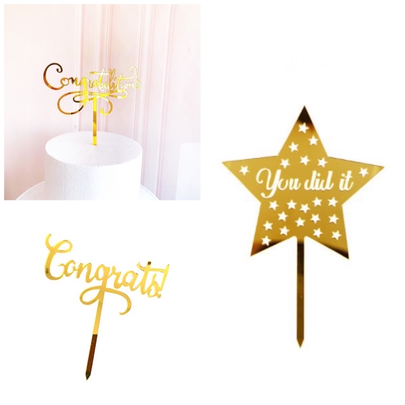 Congrats Congratulations cake topper wedding graduation decorations ...