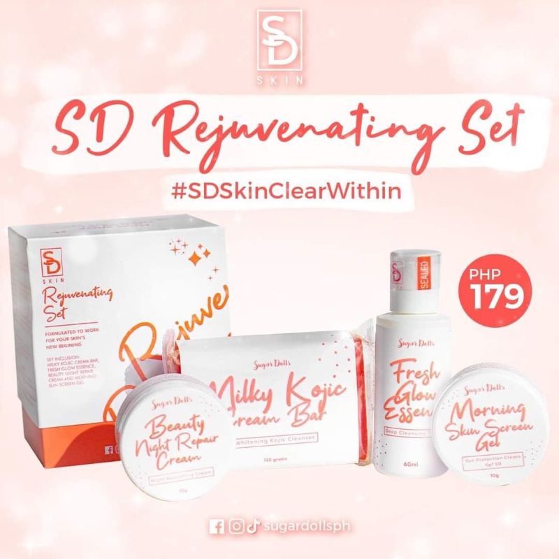 SD SKIN Sugar Dolls Rejuvenating Set with FREEBIES | Shopee Philippines