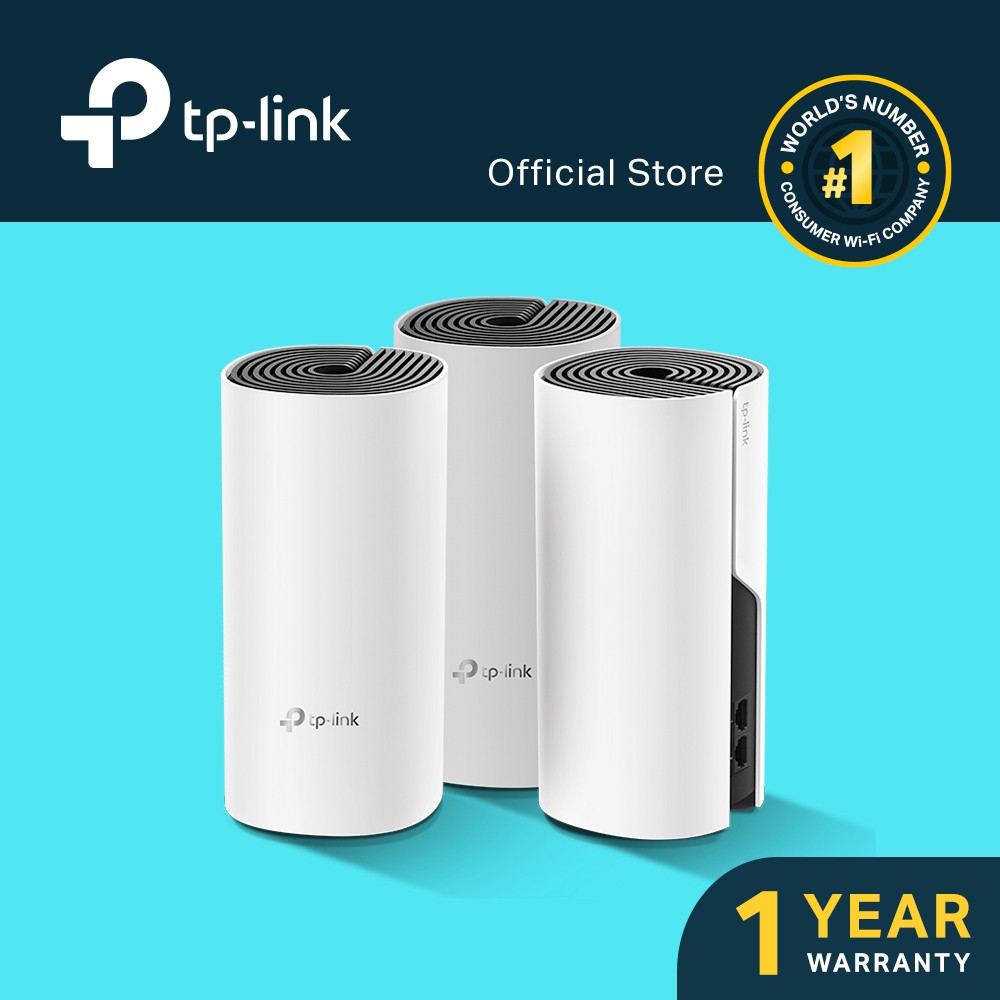TP Link Deco M4 AC1200 Whole Home Mesh Wi Fi System 3 Pack Mesh