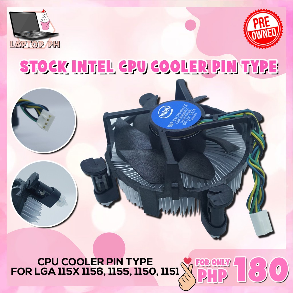 Stock Intel CPU Cooler Pin Type for LGA 115x (1156 | 1155 | 1150 | 1151 ...