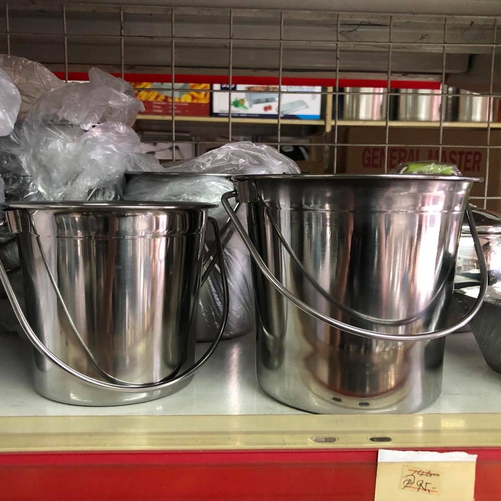 555 Stainless Steel/Aluminum Ice Bucket | Shopee Philippines
