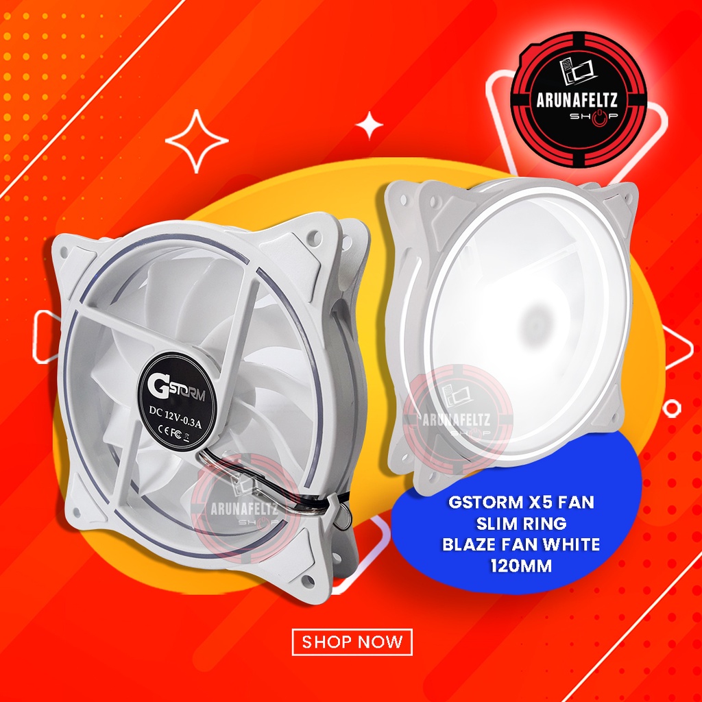 G-STORM X5 BLAZE FAN WHITE FAN SLIM RING 120mm | Shopee Philippines