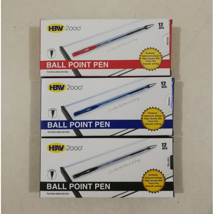 HBW 2000 BALL POINT PEN 12pcs*1box | Shopee Philippines