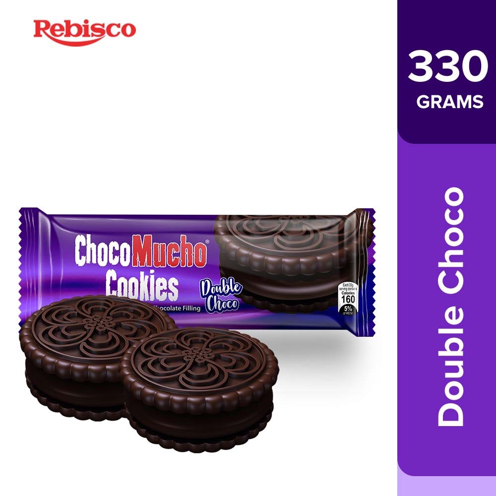CHOCO MUCHO COOKIE SANDWICH DOUBLE CHOCO (10s x 33g) | Shopee Philippines