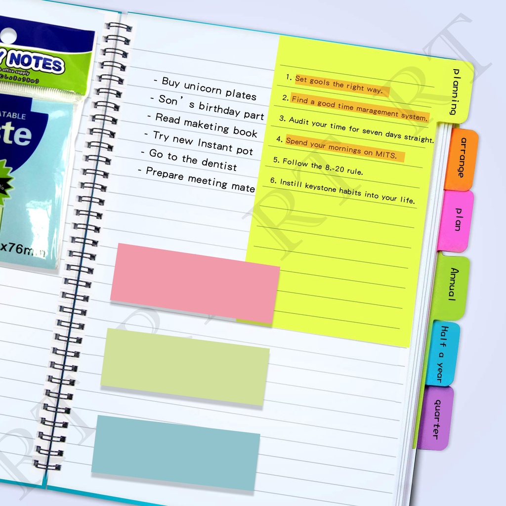 3 colors set Stationery Post-it Notes Candy color Convenient using ...