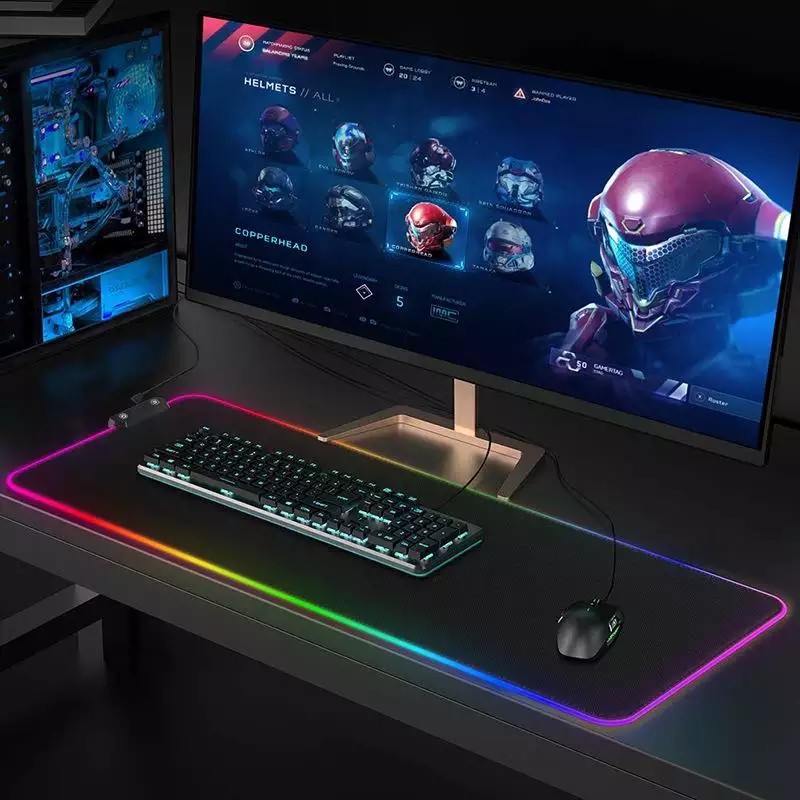 Large RGB Colorful LED Lighting Gaming Mouse Pad(800*300*4mm) | Shopee ...