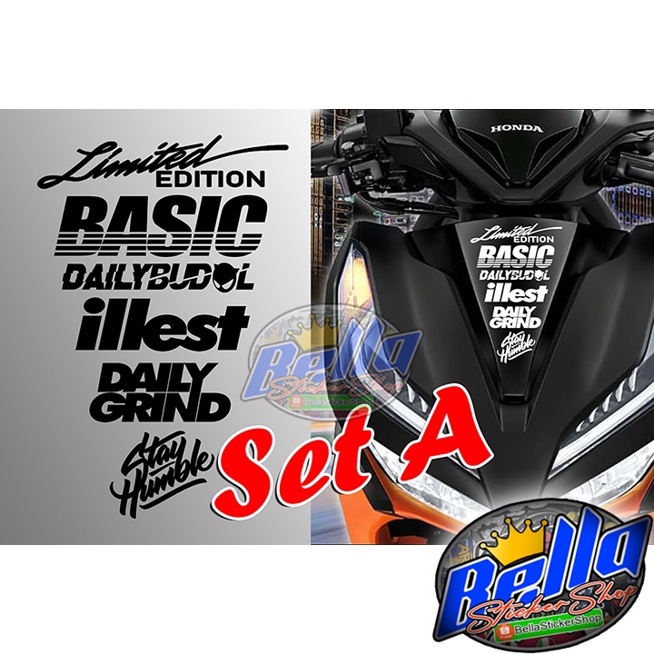 Honda Click V2 Front Stickers, Never Faded, 100% Quality Made, SET A ...