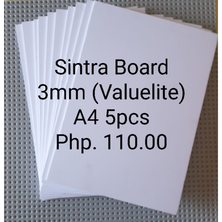 Sintra Board 3mm A4 5pcs | Shopee Philippines