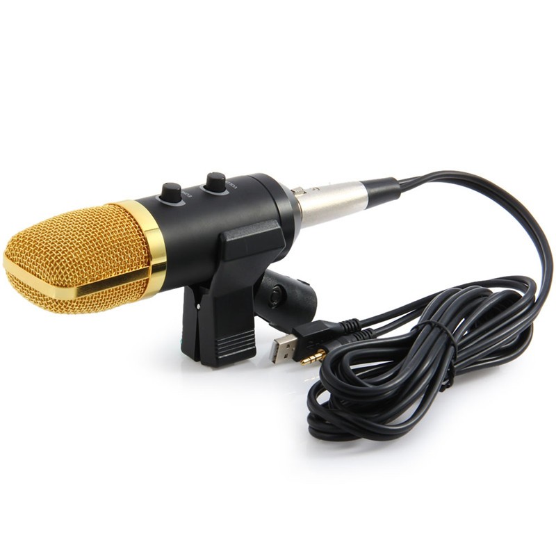 New BM-100FX USB Condenser Sound Recording Microphone with Stand for ...