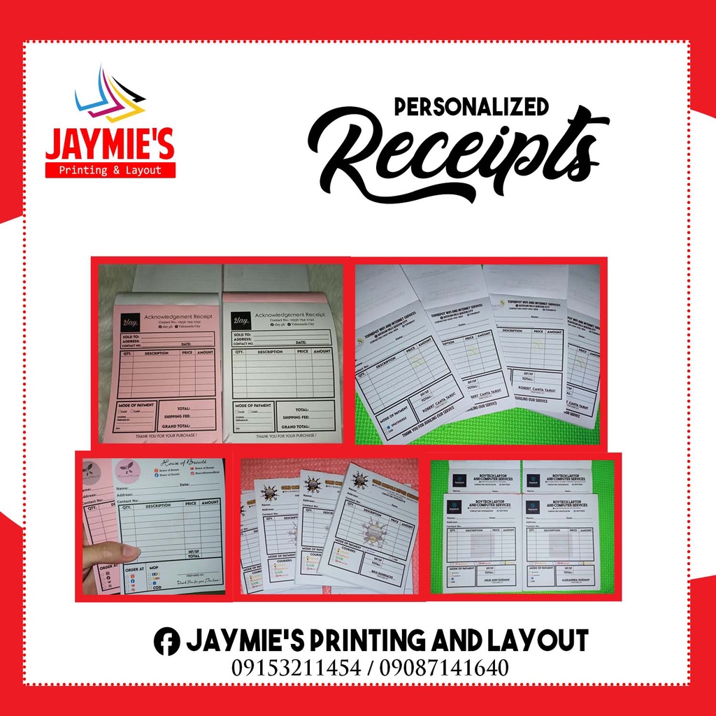 Personalized Receipt | Shopee Philippines