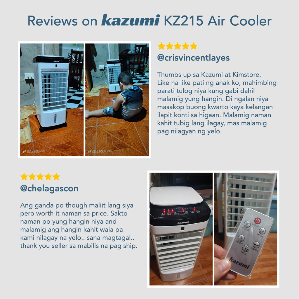 KIMSTORE Kazumi KZ-215 Air Cooler presyo ₱2,499