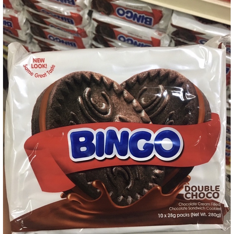Bingo cream filled chocolate Sandwich cookies 1packx10sx28g | Shopee ...