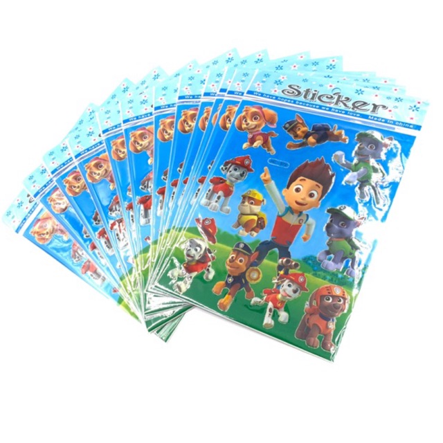 12pcs paw patrol sticker for games prizes giveaways birthday party ...