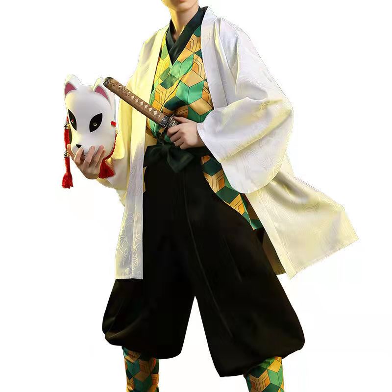 Demon Slayer Kimetsu no Yaiba cosplay Costume Sabito Clothes/wooden ...
