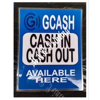 Gcash Cash in cash out laminated signage | Shopee Philippines