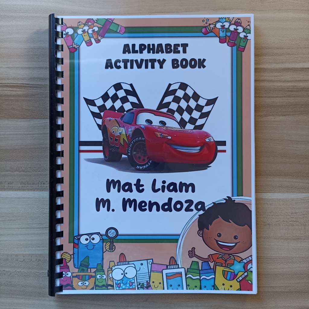 Alphabet Activity Workbook - 123 pages (Customized Cover) | Shopee ...