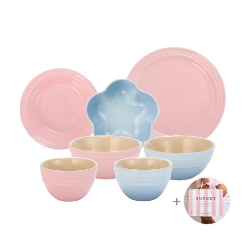 [Le Creuset] Korean Rice Bowl, Soup Bowl Flower Plate Limited 7 Entry ...