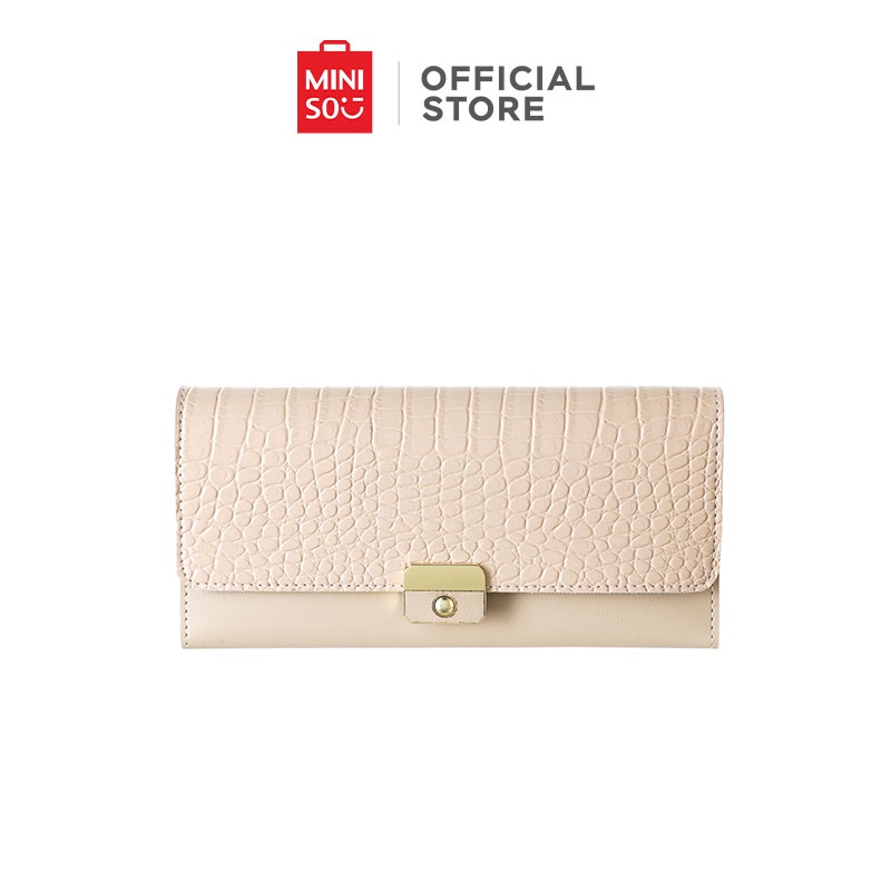 MINISO Women Long Trifold Animal Pattern Wallet with Flap | Shopee ...