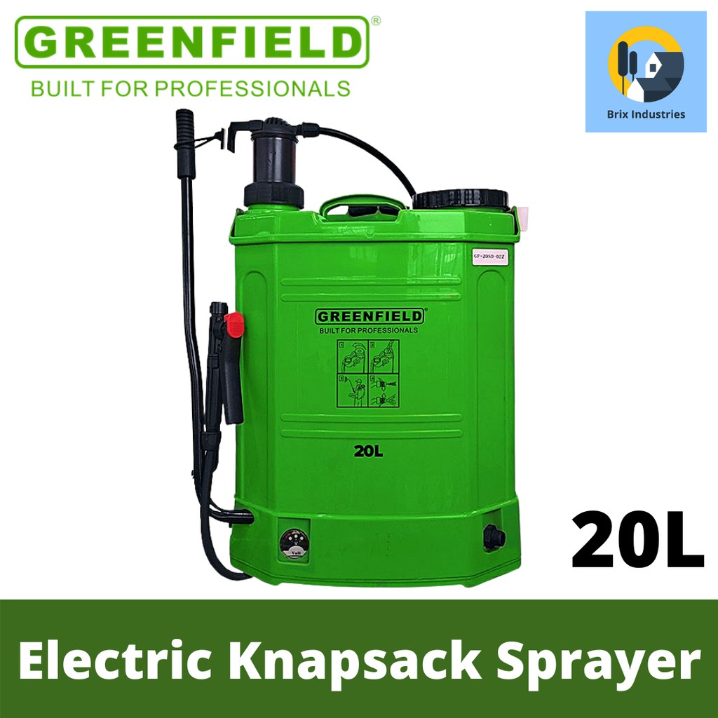 Greenfield 2 in 1 Electric Knapsack Sprayer 20L Capacity Rechargeable ...