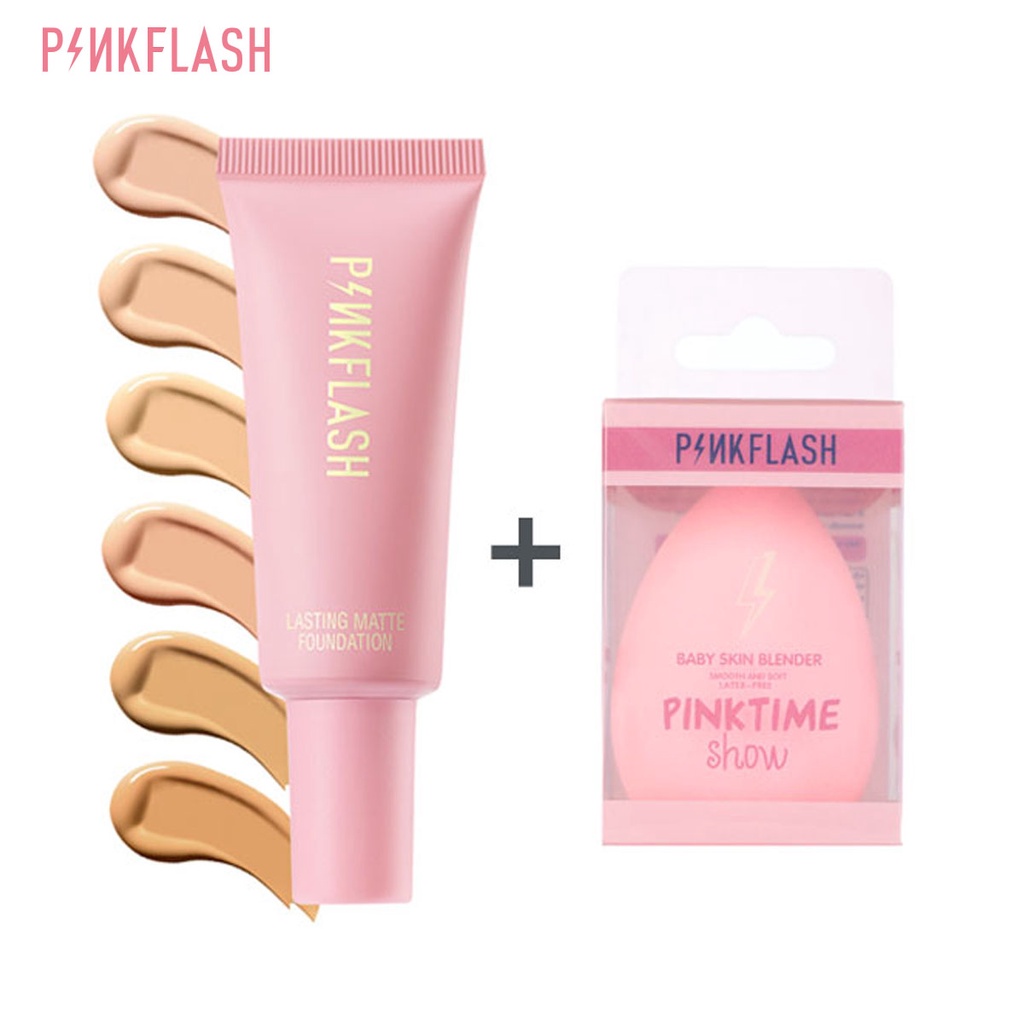 PINKFLASH Full Coverage Long-wear Oil Control Matte Foundation Makeup ...