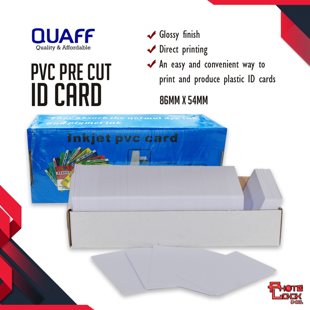 Quaff Printable Pvc Pre-Cut Cards For Direct Printing | Shopee Philippines